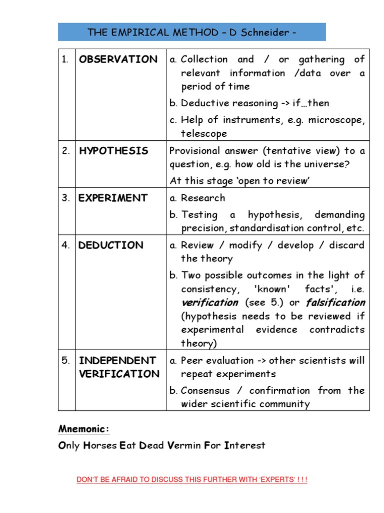 The Empirical Method | PDF | Science & Mathematics