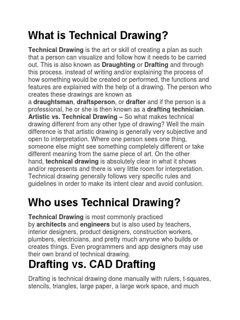 Technical Drawing: Manual vs. CAD | PDF | Technical Drawing | Engineering