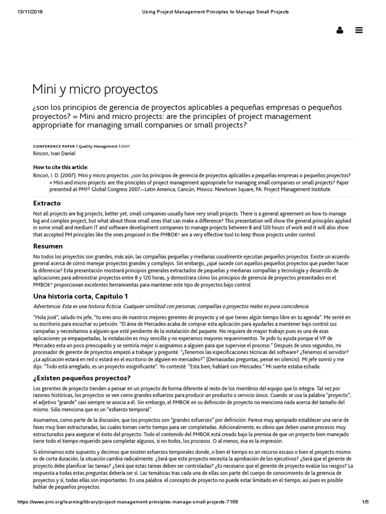 Mini Proyectos | PDF | Planificación | Ingeniería de software