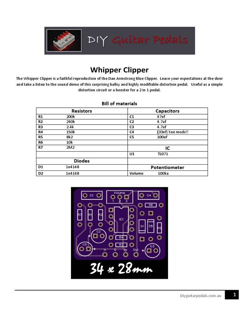 Whipper Clipper: Bill of Materials Resistors Capacitors | PDF ...