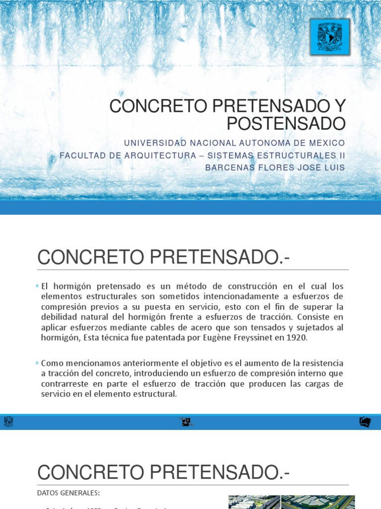 Concreto Pre Y Postensado Pdf Pdf Hormigón Pretensado Hormigón