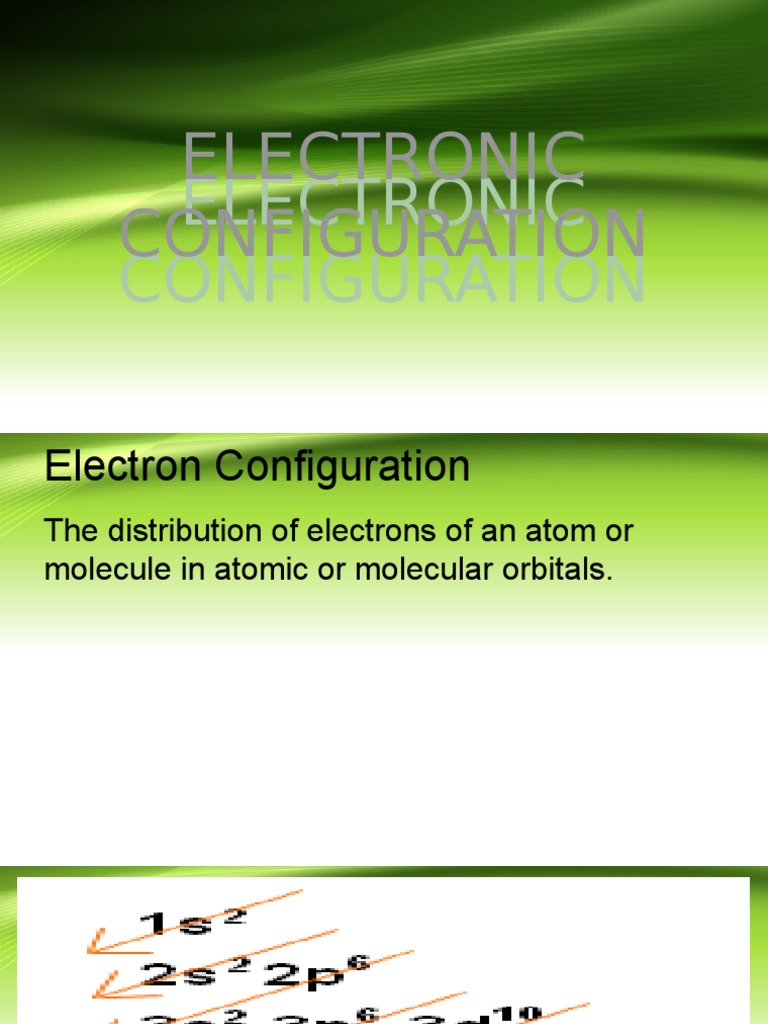 Electronic Configuration | PDF | Quantum Mechanics | Atomic Orbital