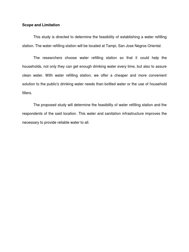 Scope and Limitation Feasibility | PDF