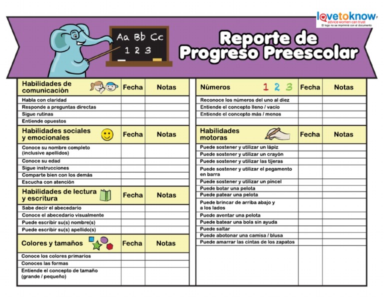 3908 Reporte de Progreso Preescolar 1