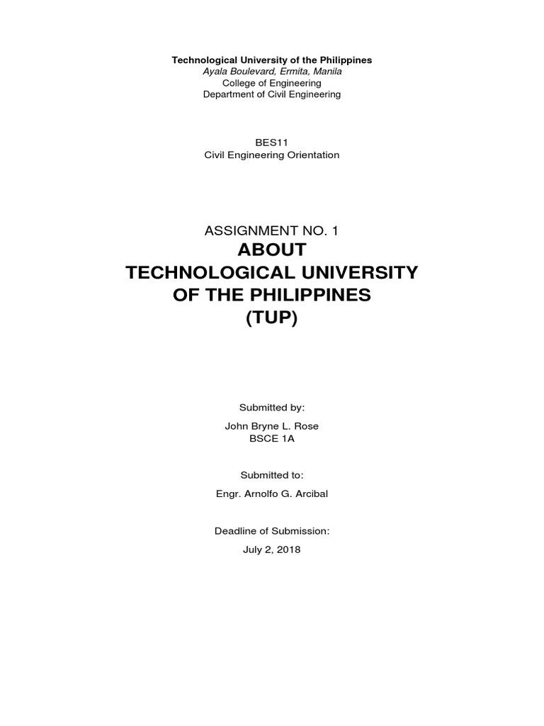TUP History and Management | PDF | Engineering | Academia