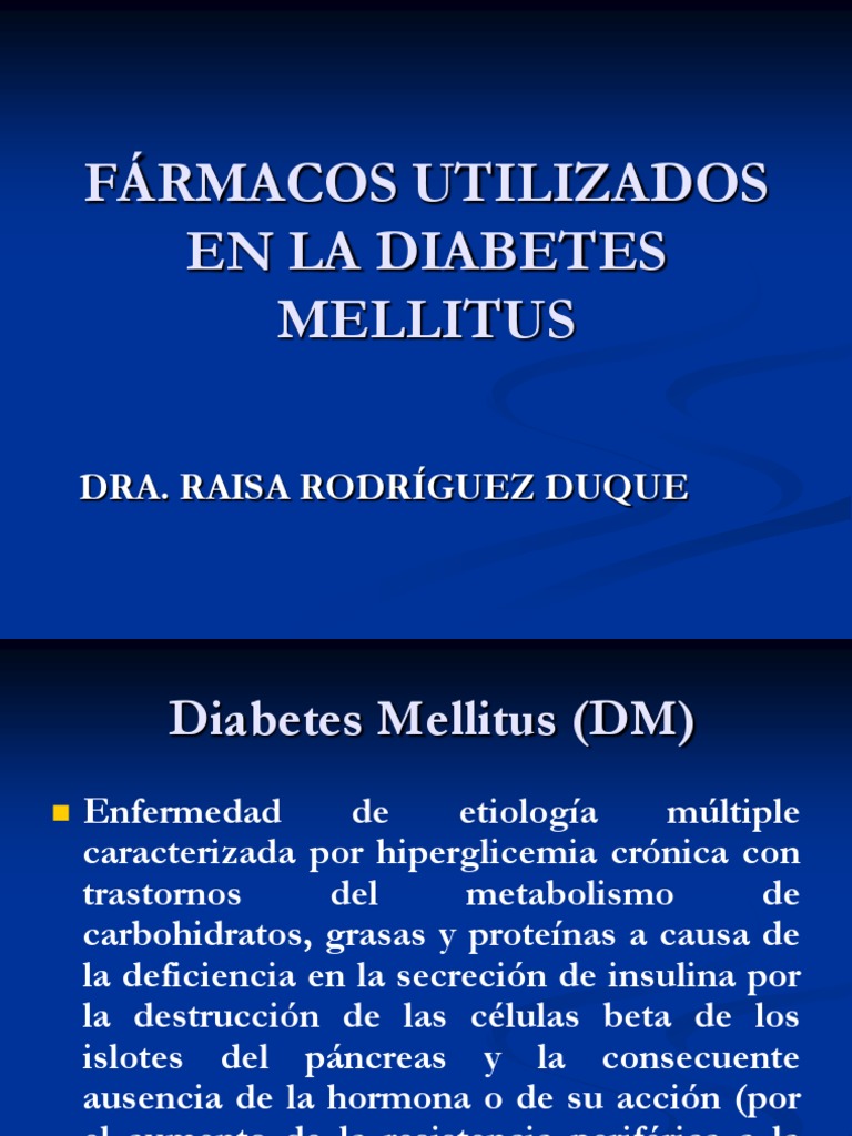 Farmacos para La Diabetes | PDF | Diabetes mellitus | Insulina