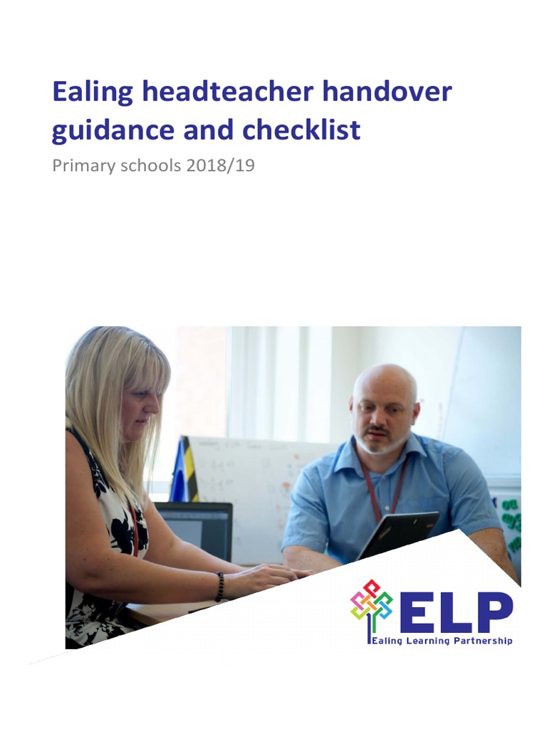 02 Ealing Headteacher Handover Guidance and Checklist 2018-19 Updated ...