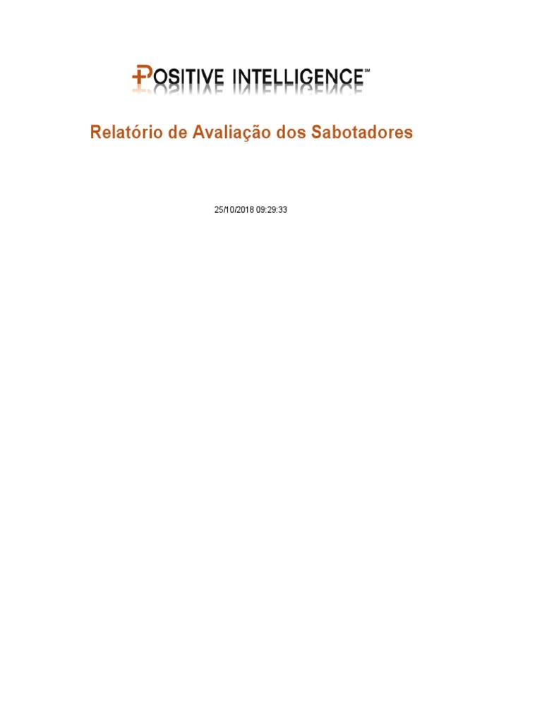 Saboteur Assessment | PDF | Humano | Sentimento
