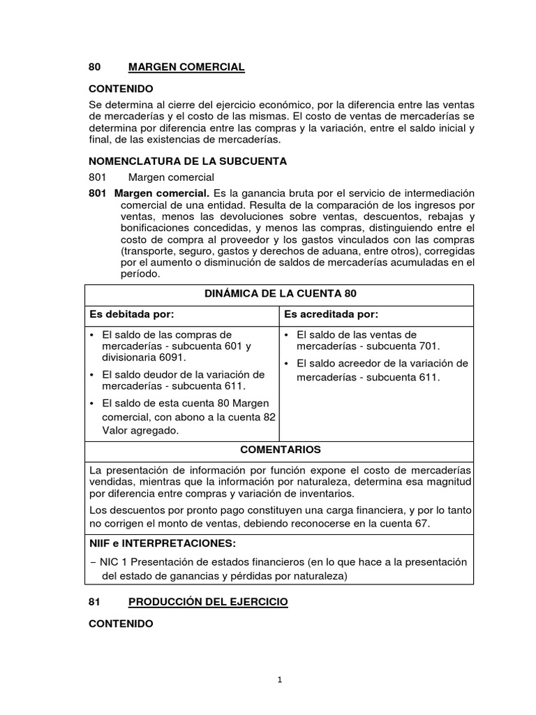 80 Margen Comercial | PDF | Valor añadido | normas internacionales de ...