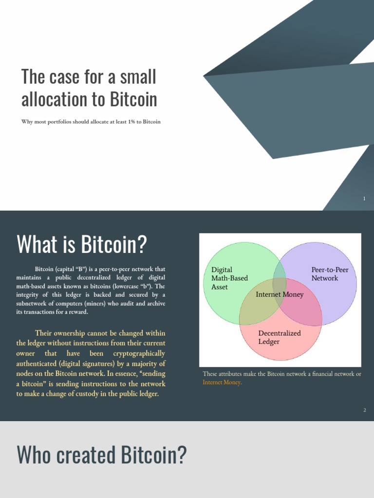 Bitcoin: A Case for 1% Portfolio Allocation | PDF | Bitcoin ...