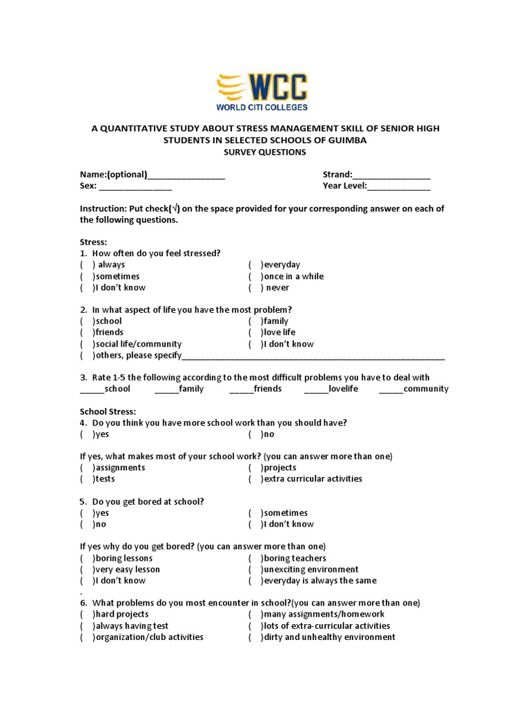Questionnaire RRR | PDF | Homework | Teaching