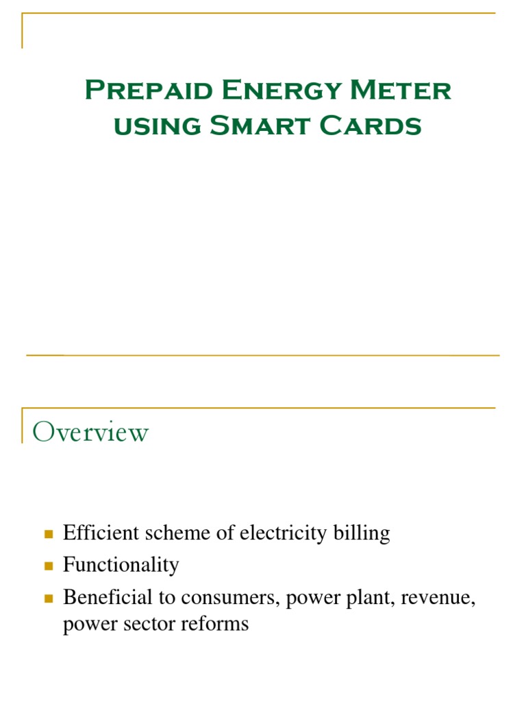 Prepaid Energy Meter Using Smart Cards | PDF | Smart Card | Electronics