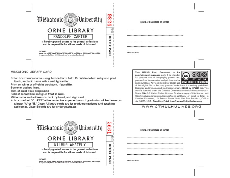 Mu Library Card | PDF | Intellectual Works | Computing