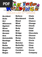 Fifth Grade Dolch Word List | PDF