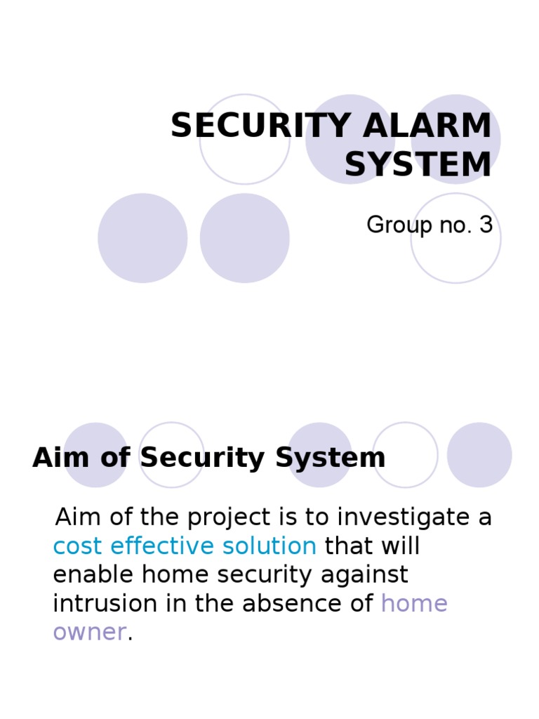 Home Security Alarm System Overview | PDF | Security Alarm | General ...