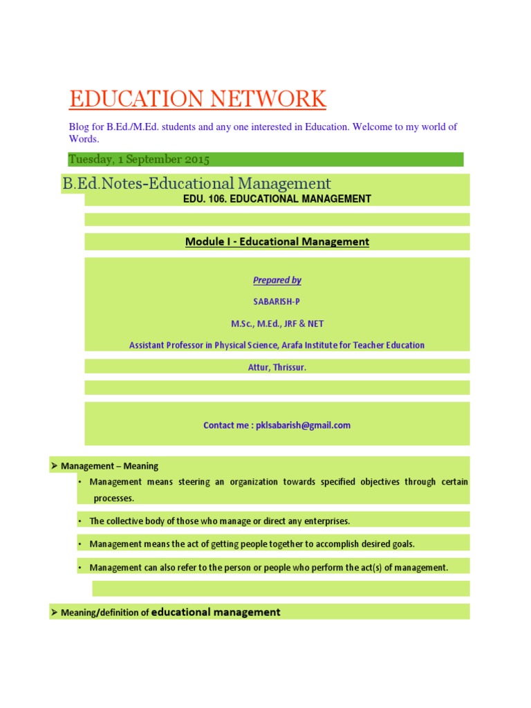 School Management | PDF | Curriculum | Pedagogy