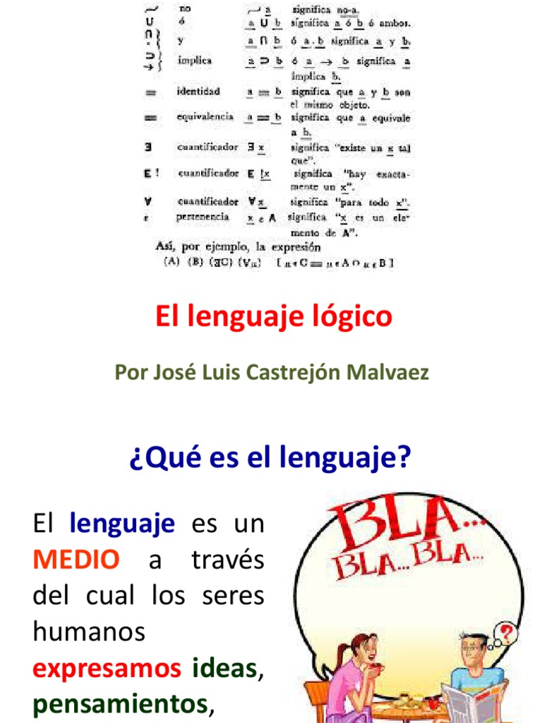 El Lenguaje Lógico | PDF | Proposición | Lingüística