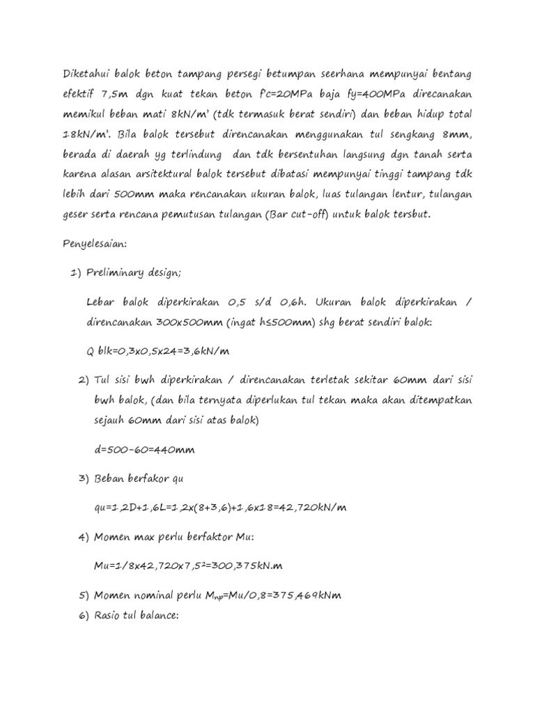 Contoh Soal Perhitungan Bar Cut-Off | PDF