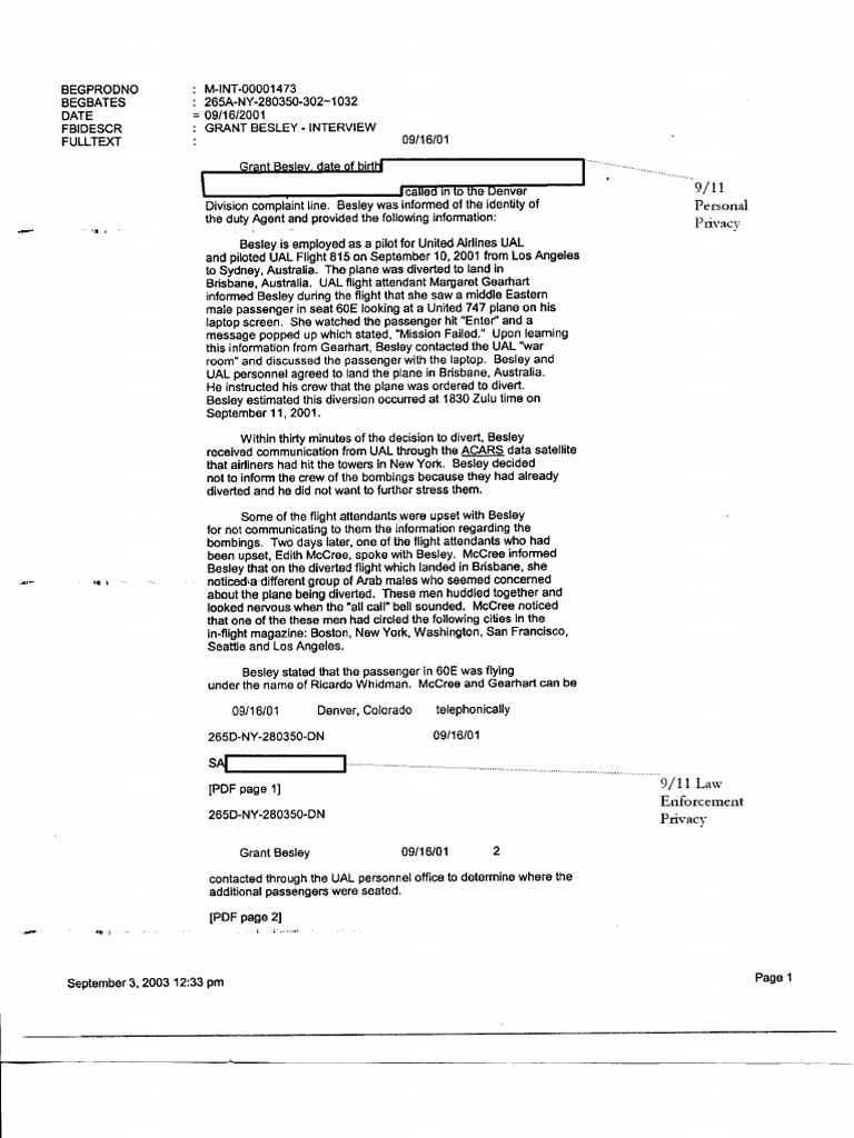 9 11 Commission ACARS Assessment PDF | PDF | Dispatcher | Air Traffic ...