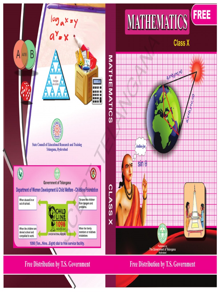 Telangana Board Class 10 Maths Textbook English Medium PDF | PDF ...