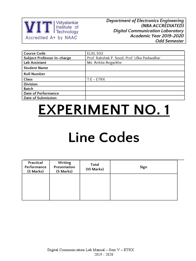 Implementing Line Codes in MATLAB | PDF | Digital Signal | Data ...