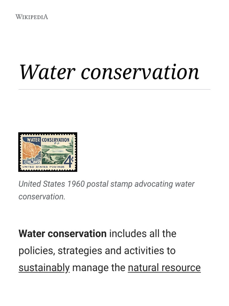Water Conservation | PDF | Water Conservation | Groundwater