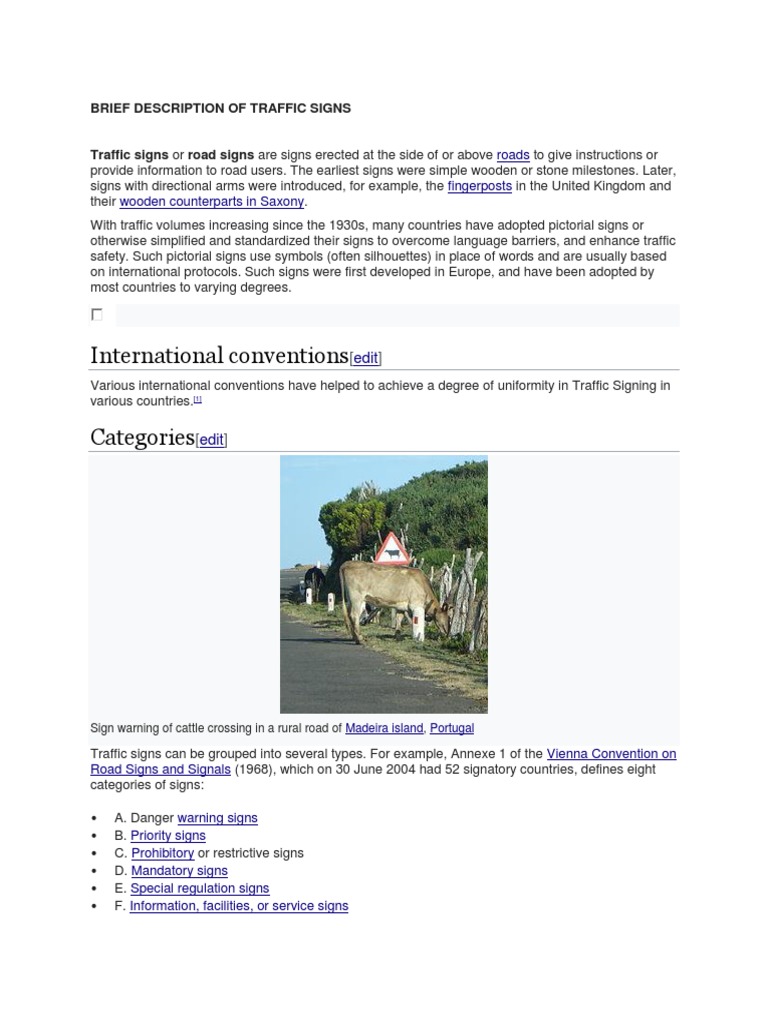 Brief Guide to Traffic Signs | PDF | Controlled Access Highway | Traffic