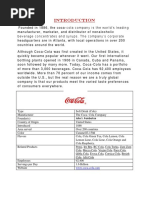 Coca-Cola Quality Management Manual | PDF | Coca Cola | Iso 9000