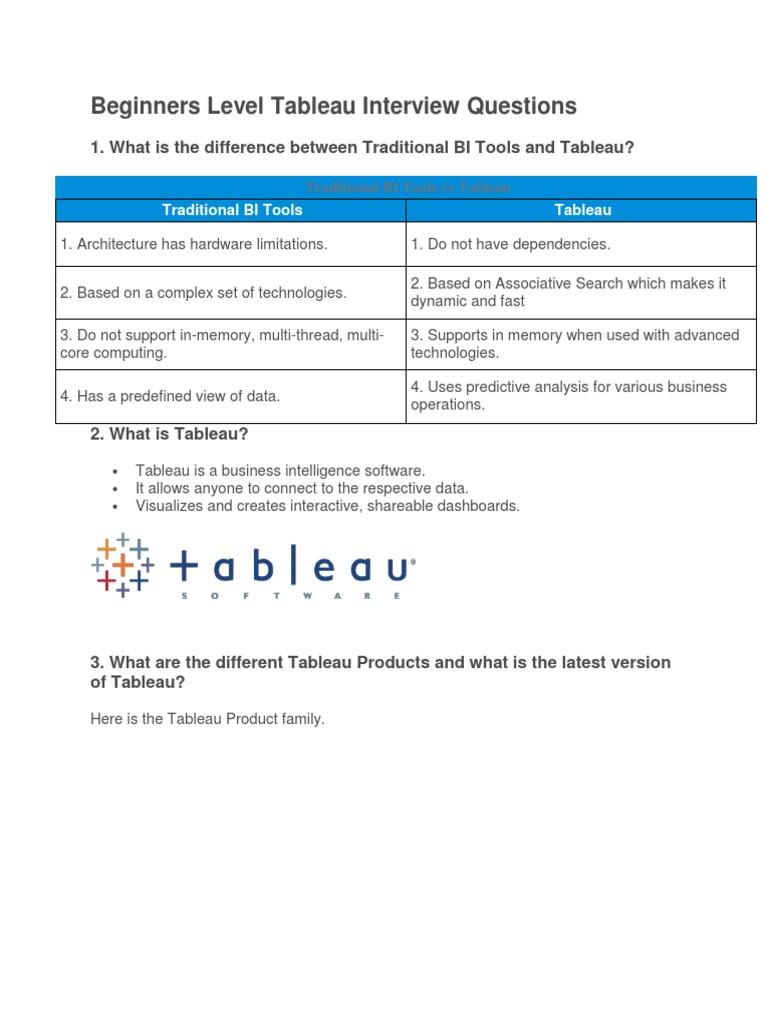 Tableau Interview Questions Guide | PDF | Business Intelligence | Web Page