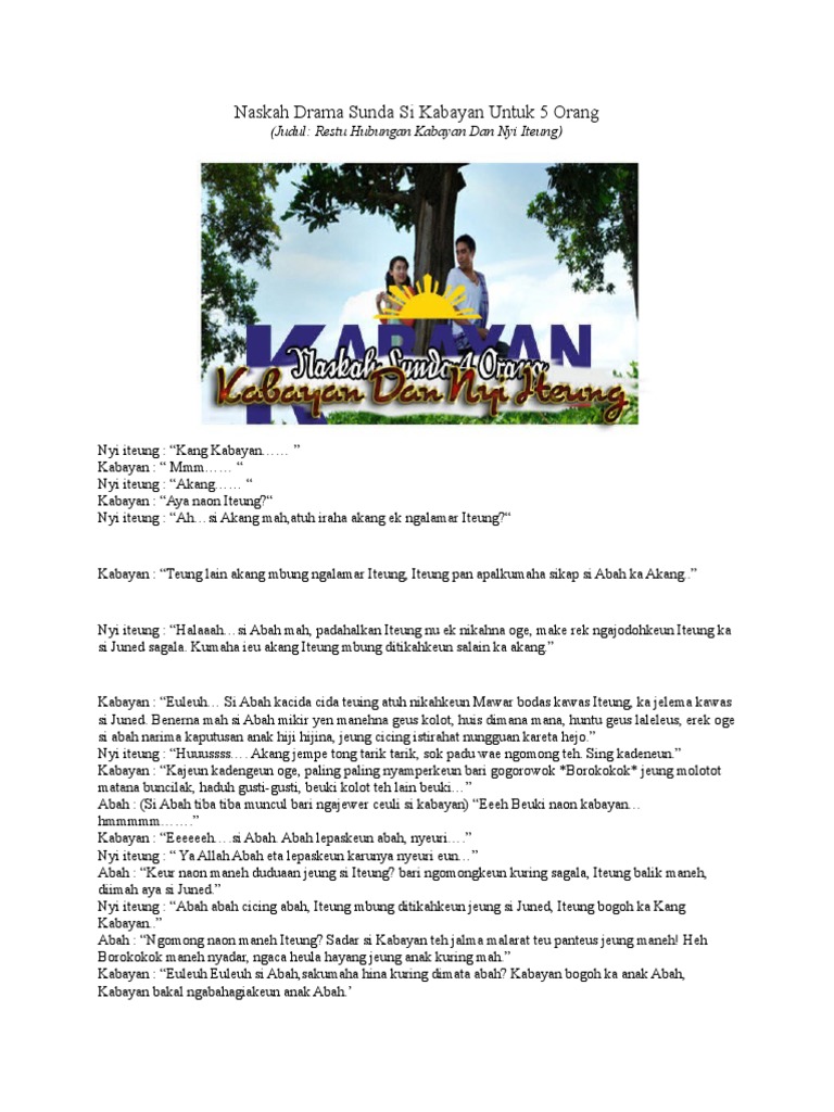 Naskah Drama Sunda Si Kabayan