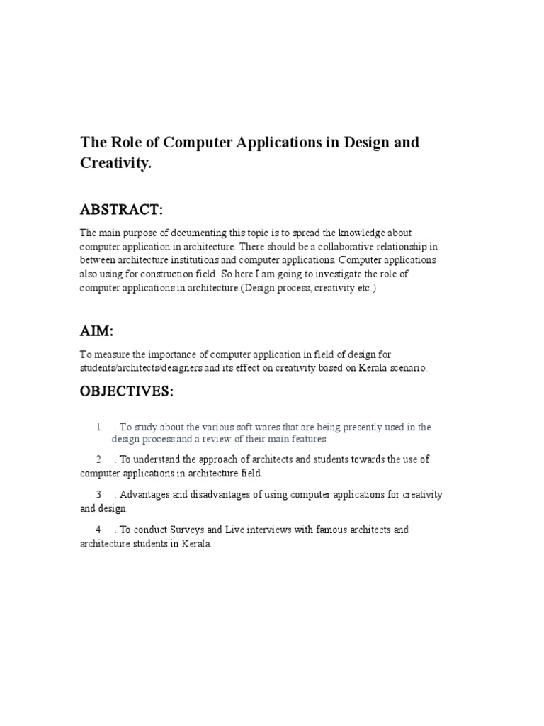 The Role of Computer Applications in Design and Creativity.: Abstract ...