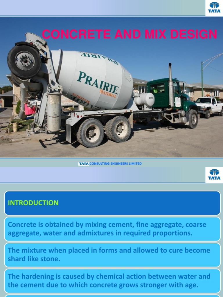 Concrete Mix Design | PDF | Concrete | Cement