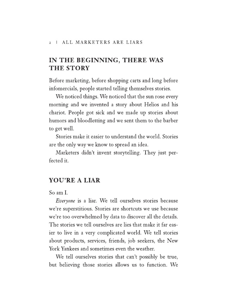 All Marketers Are Liars - English PDF | PDF
