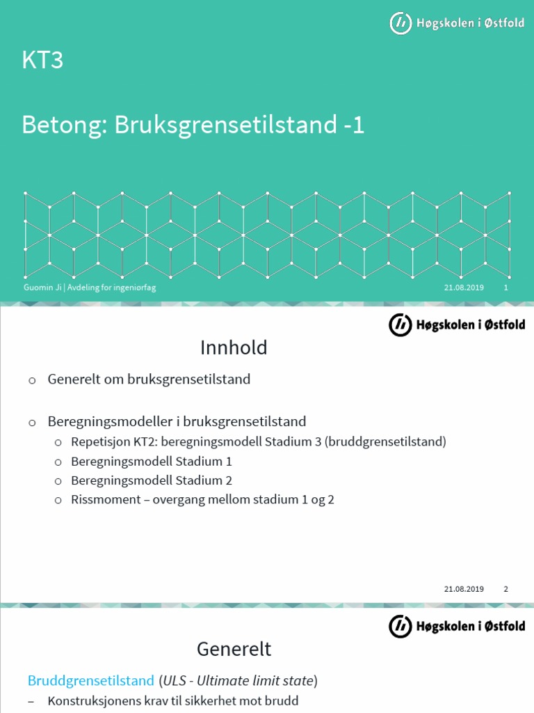 Presentasjon Betong Bruksgrensetilstand - 1 | PDF