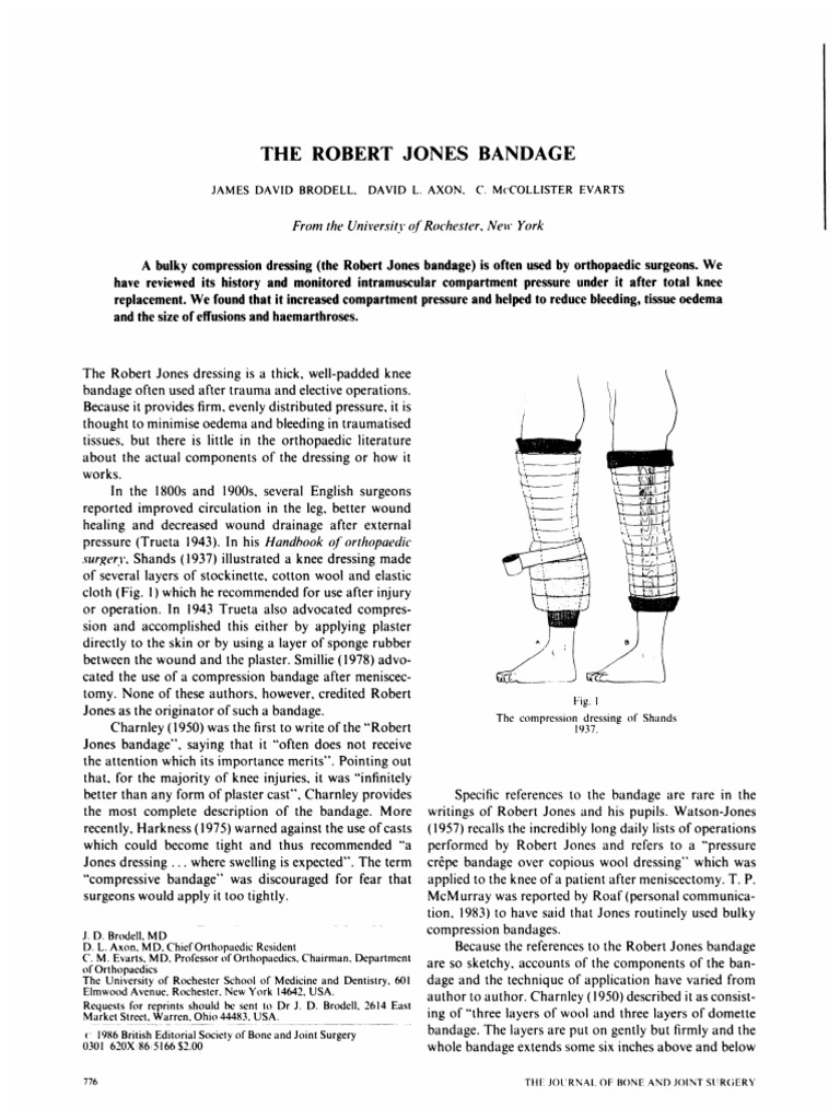 Robeth Jhonson Bandage | PDF | Orthopedic Surgery | Edema