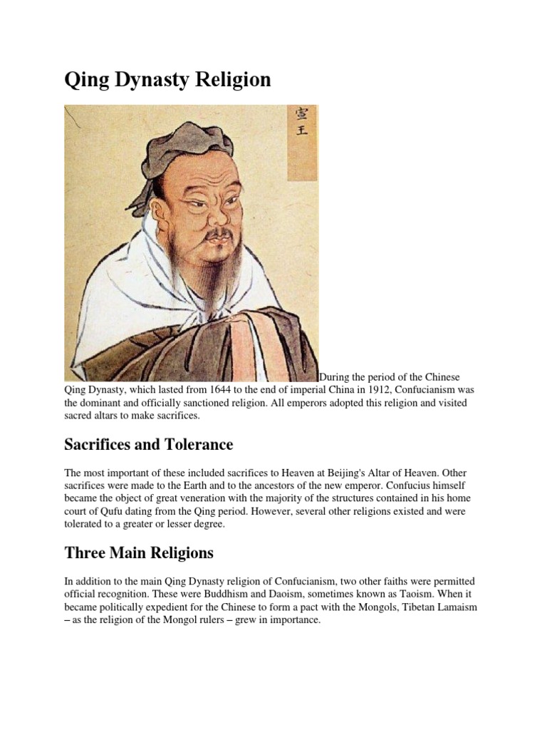 Qing Dynasty Religion | PDF | Qing Dynasty | Imperial China