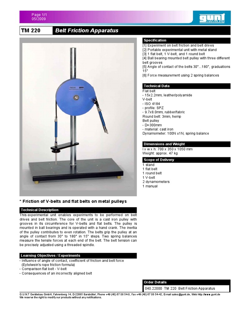 Belt Friction Apparatus PDF | PDF | Belt (Mechanical) | Mechanical ...