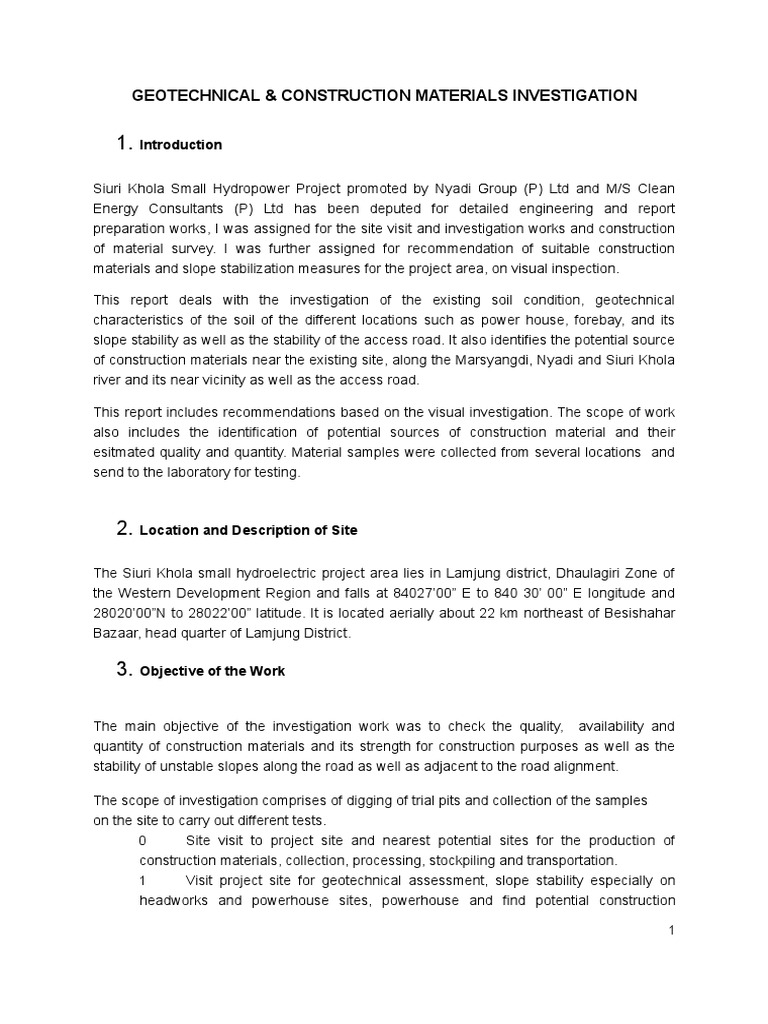 Geotechnical & Construction Materials Investigation | Download Free PDF ...