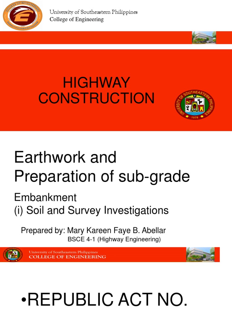 Report On Earthwork and Preparation of Sub-Grade | PDF | Road ...