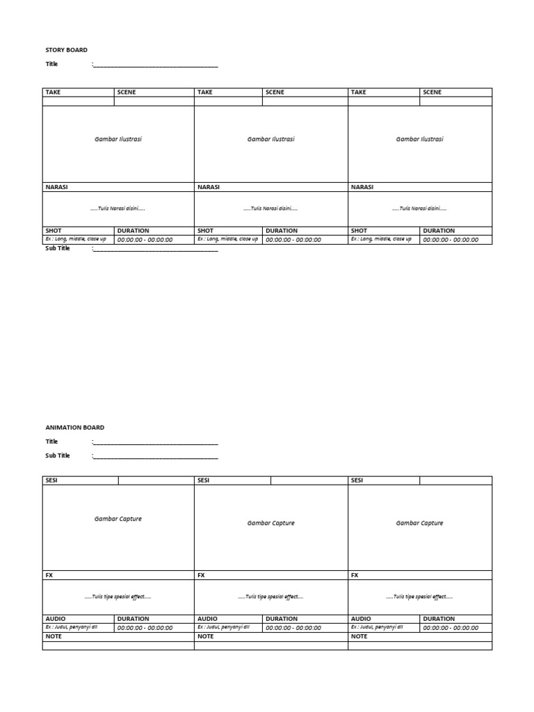Storyboard for Short Animation | PDF