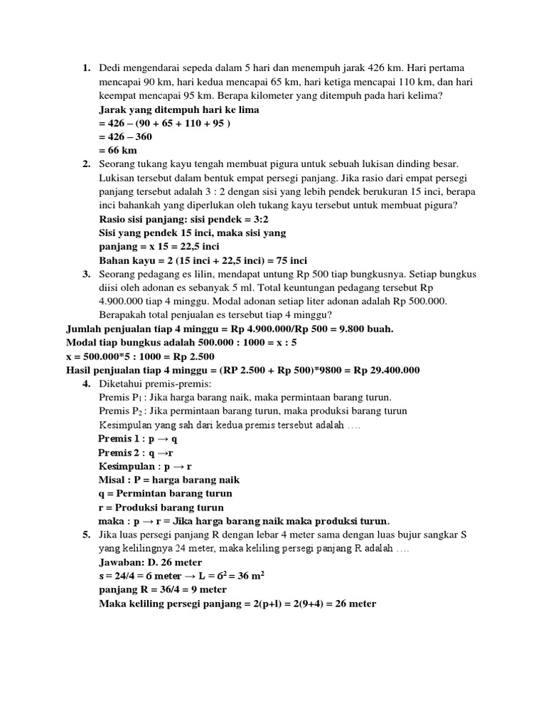 Contoh Soal TIU CPNS | PDF