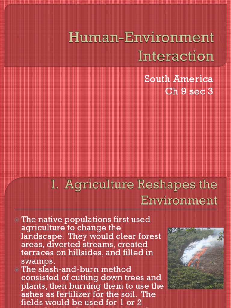 South America Human-Environment Interaction | PDF | Resort | Agriculture