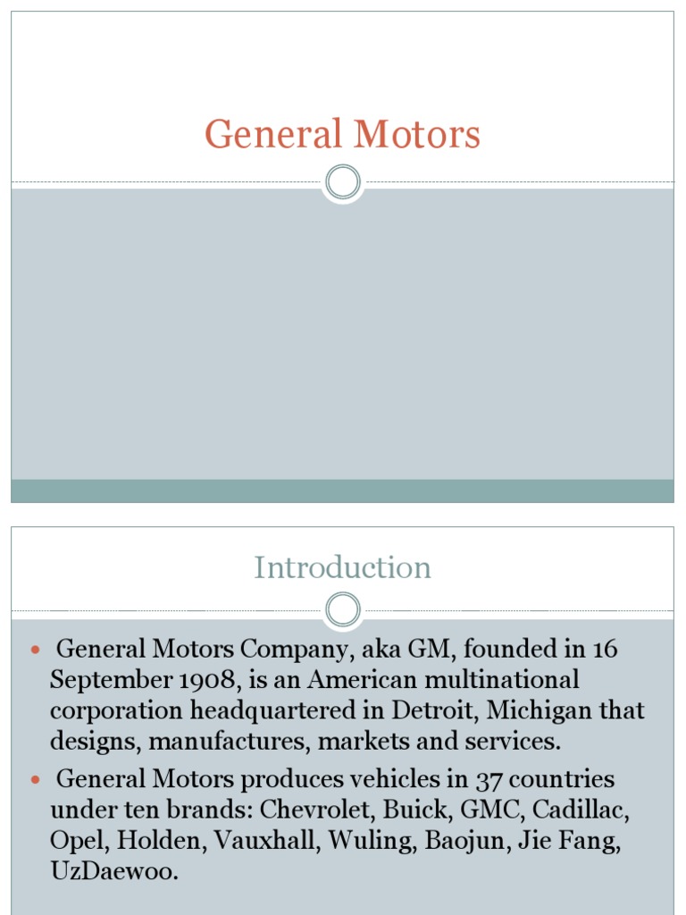 General Motors | PDF | General Motors | Land Vehicles