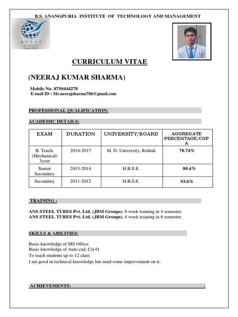Engineering Graduate Profile | PDF