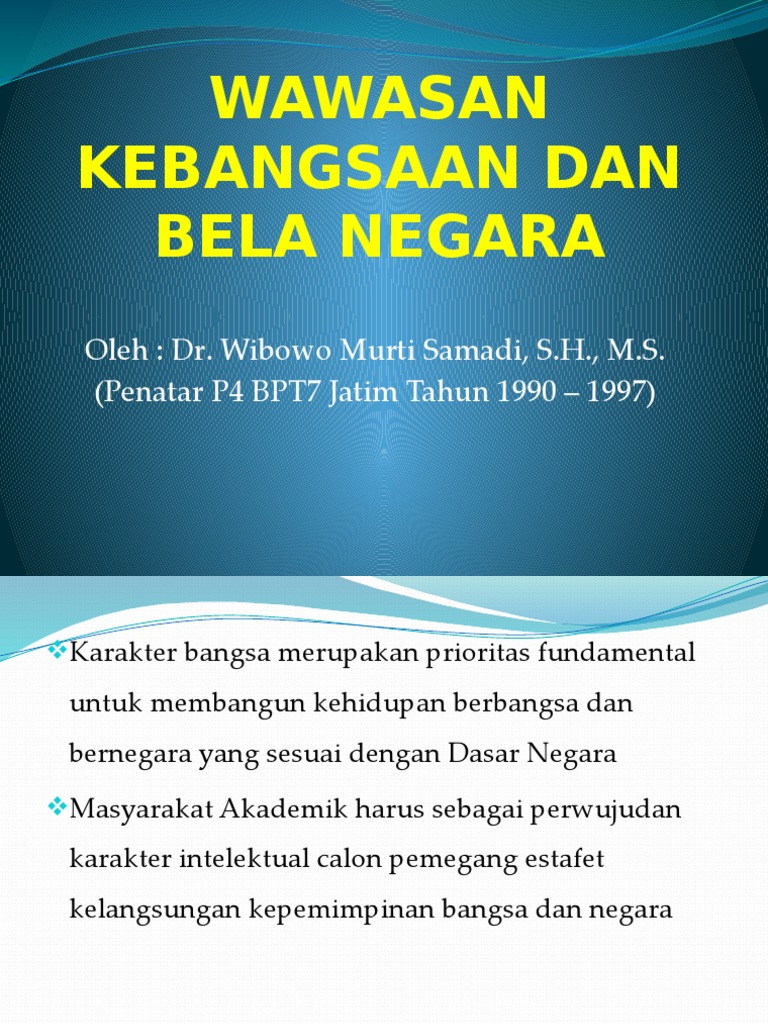 Wawasan Kebangsaan Dan Bela Negara | PDF