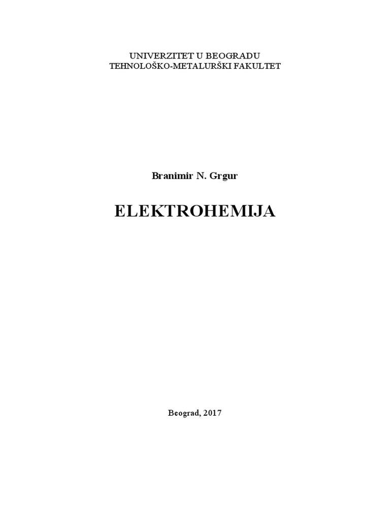 Elektrohemijkja | PDF