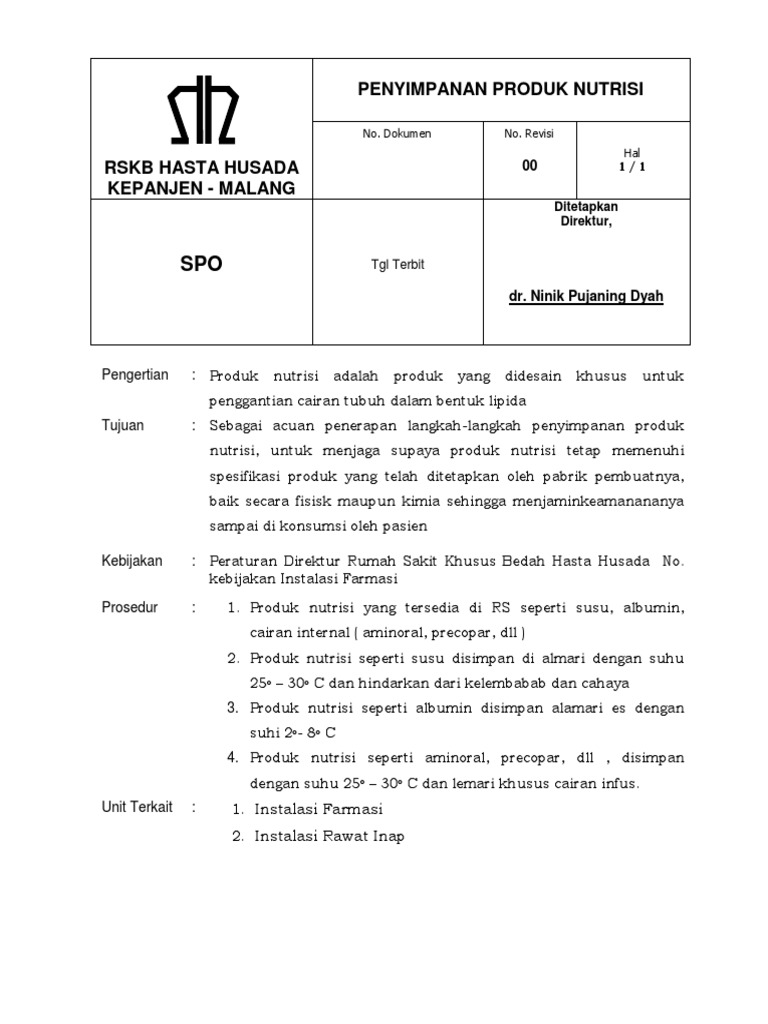 Penyimpanan Obat Produk Nutrisi | PDF
