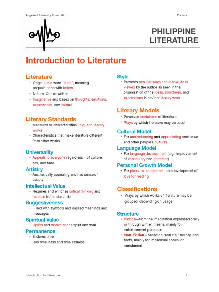 Philippine Literature | PDF | Narrative