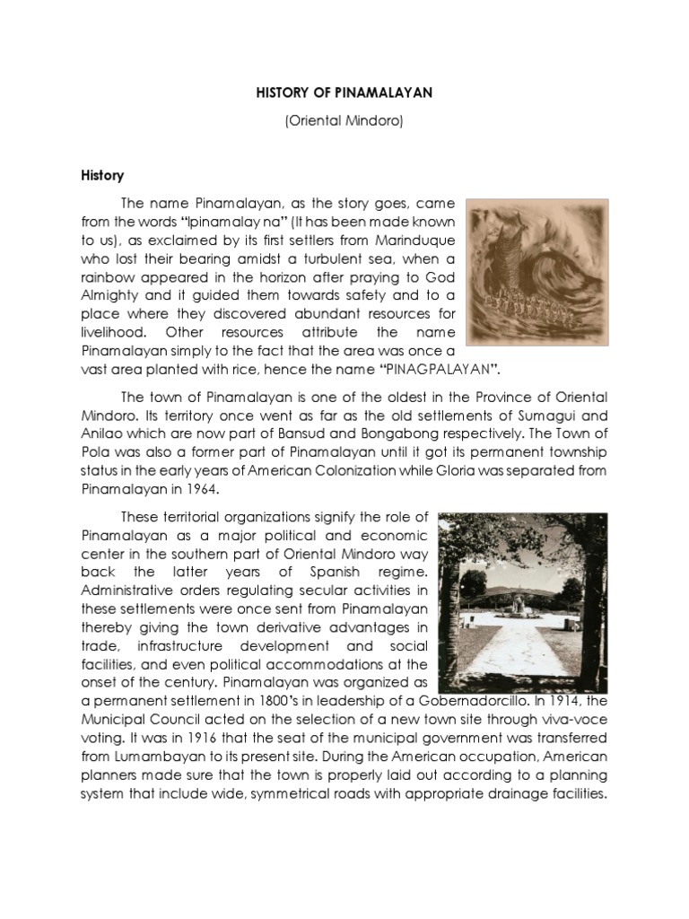 History of Pinamalayan | PDF | Economies | Business