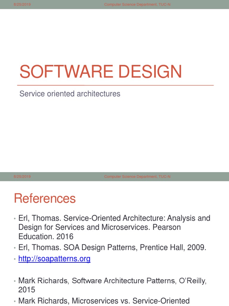 Software Design: Service Oriented Architectures | PDF | Service Oriented Architecture | Software ...